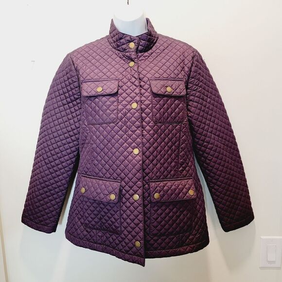 Orvis | Jackets & Coats | Orvis Womens Purple Quilted Jacket Button ...